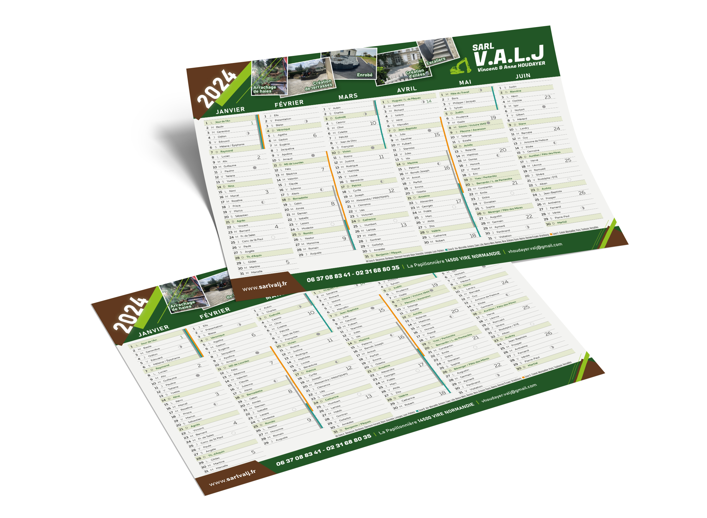 Calendriers personnalisés, impression en Normandie ⎸viréoverso